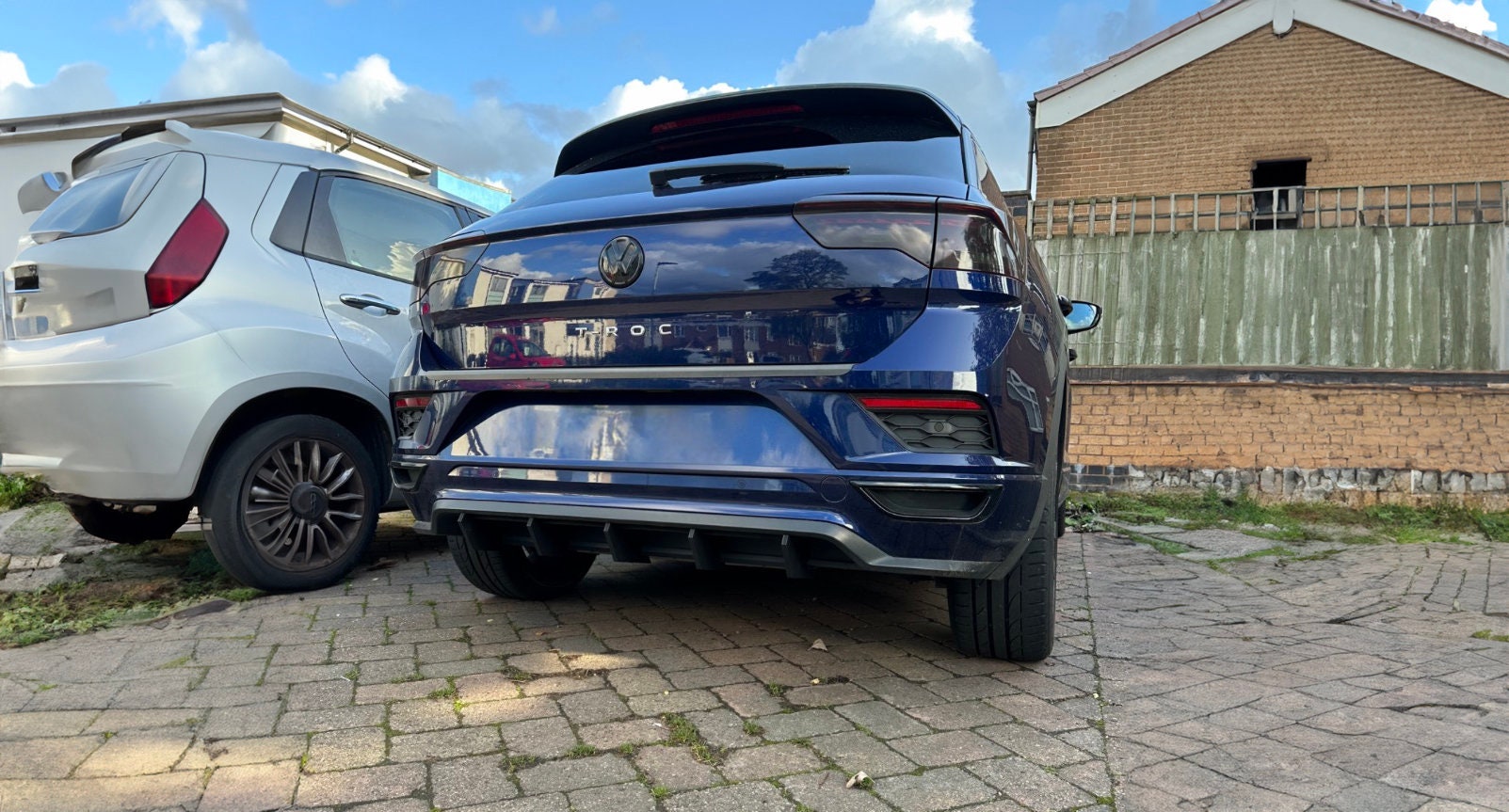 For VW T-roc R-line Rear Bumper Diffuser With Fins Upgrade Performance ...