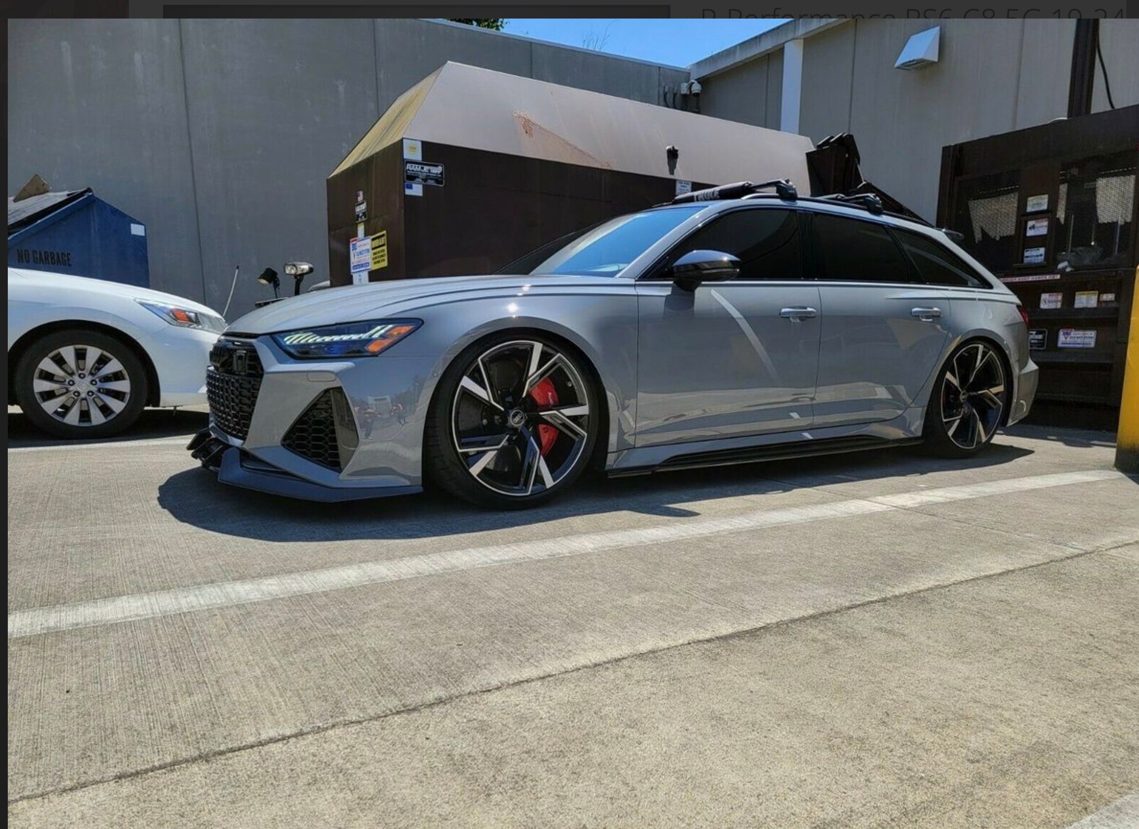 For Audi RS6 C8 Front Bumper Carbon Lip Spoiler Splitter Aggressive ...