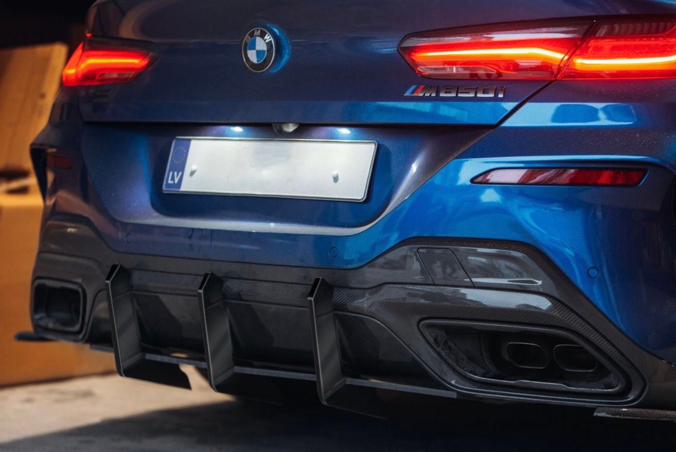 For BMW 8 Series M850i G14 G15 Rear Bumper Diffuser Addon Widebody ...