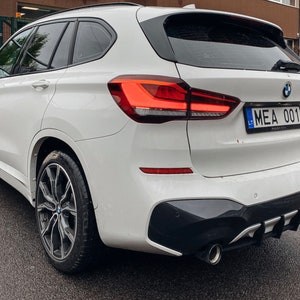 For BMW X1 M Sport F48 LCI Rear Bumper Diffuser With Fins Upgrade ...