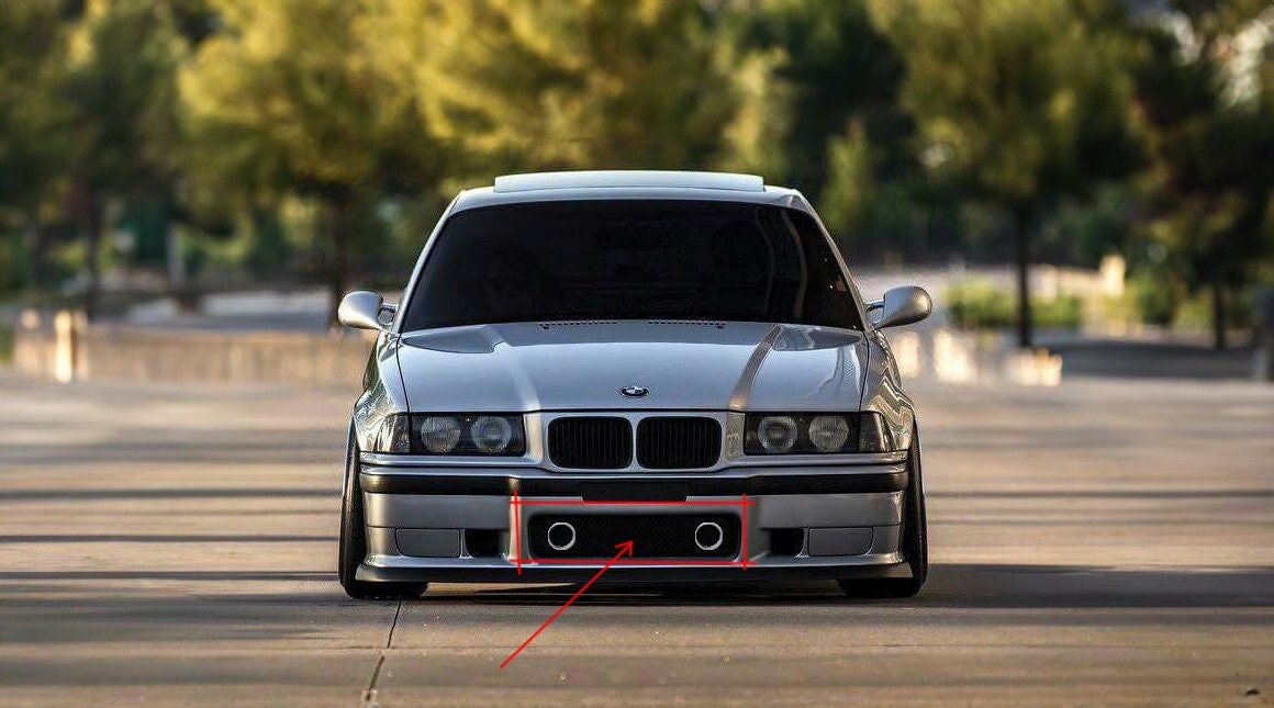 For 3 Series 1990 1997 E36 M Sport Front Bumper Lower Grill With Grey ...