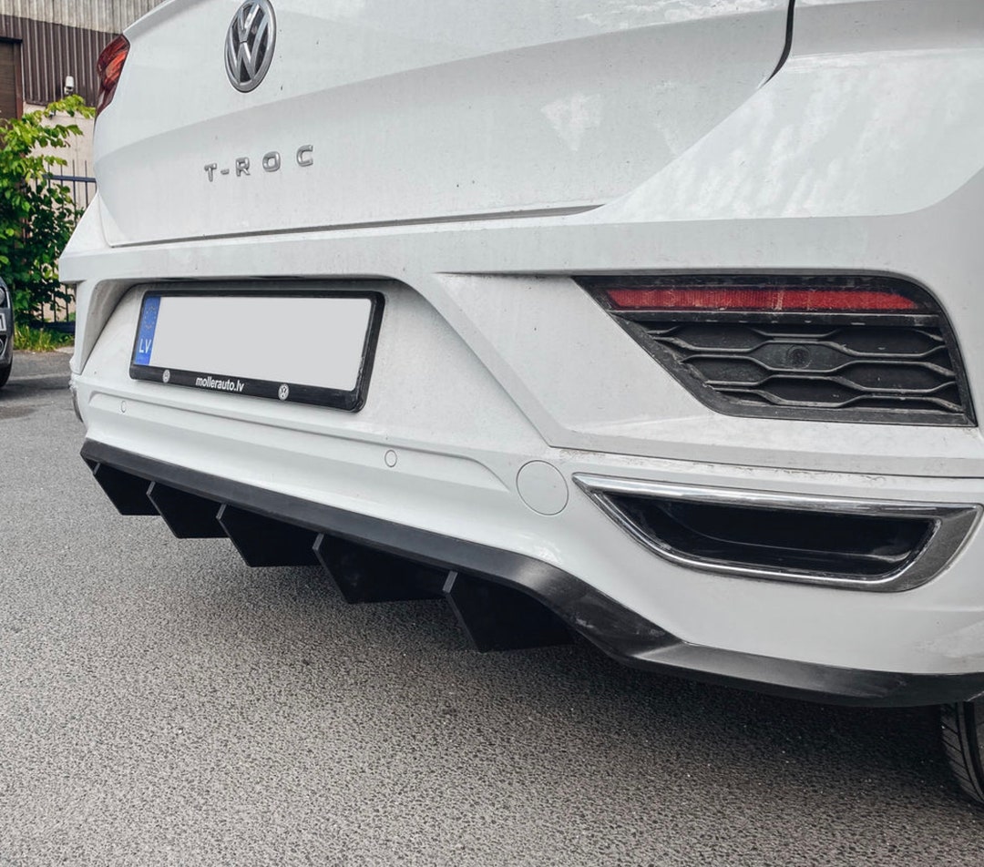 For VW T-roc R-line Rear Bumper Diffuser With Fins Upgrade Performance ...