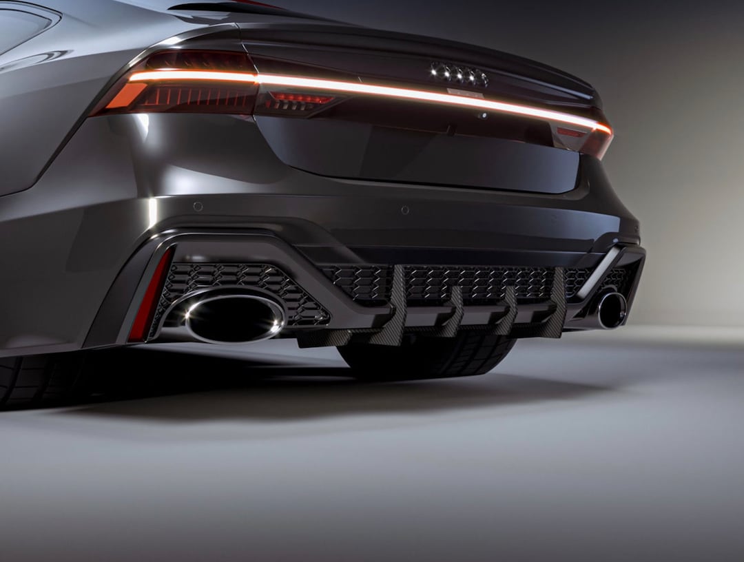 For Audi RS7 8K Rear Bumper Splitter Diffuser Wing Addon Widebody ...