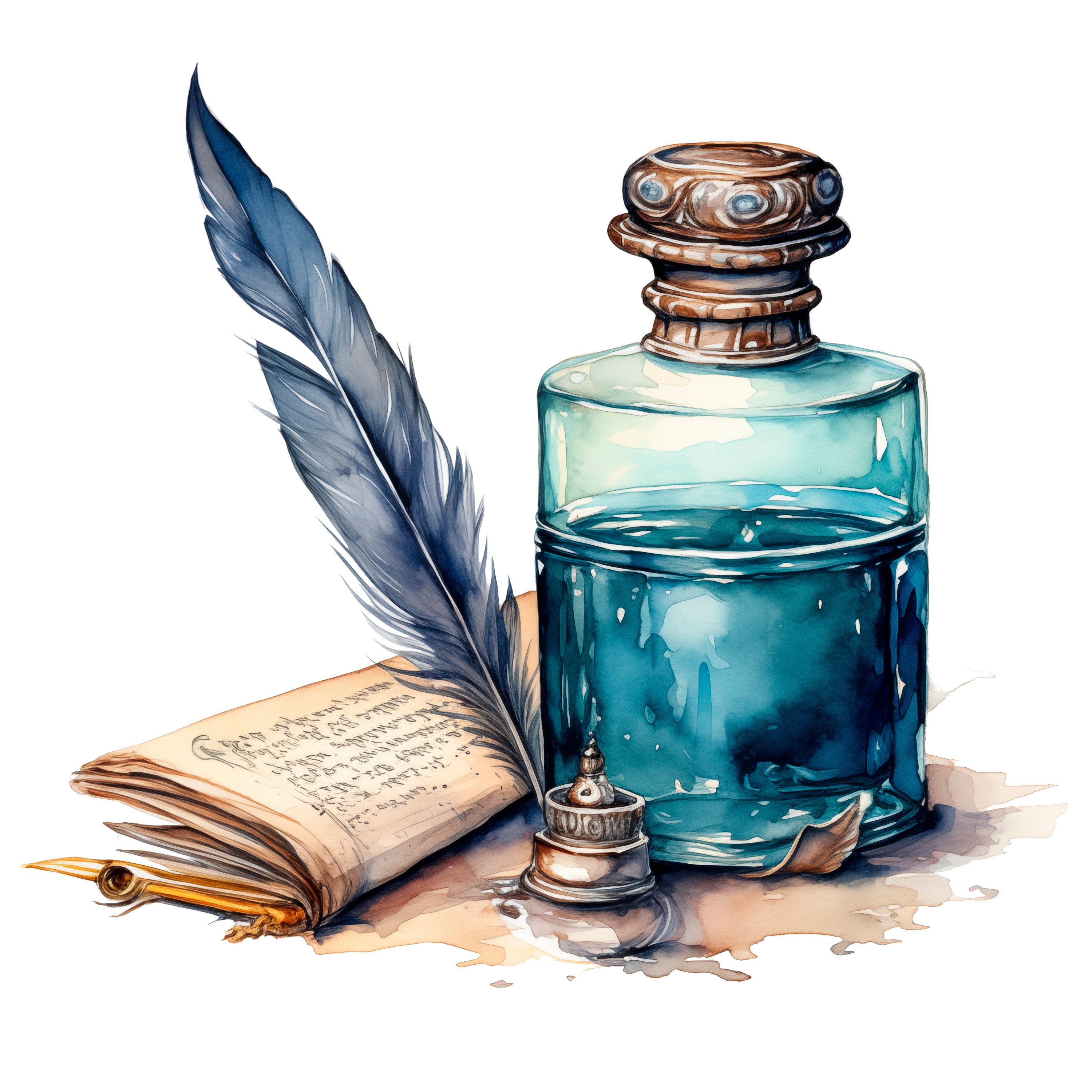 10 Antique Paper Clipart, Vintage Pen Set, High Quality Pngs, Printable ...