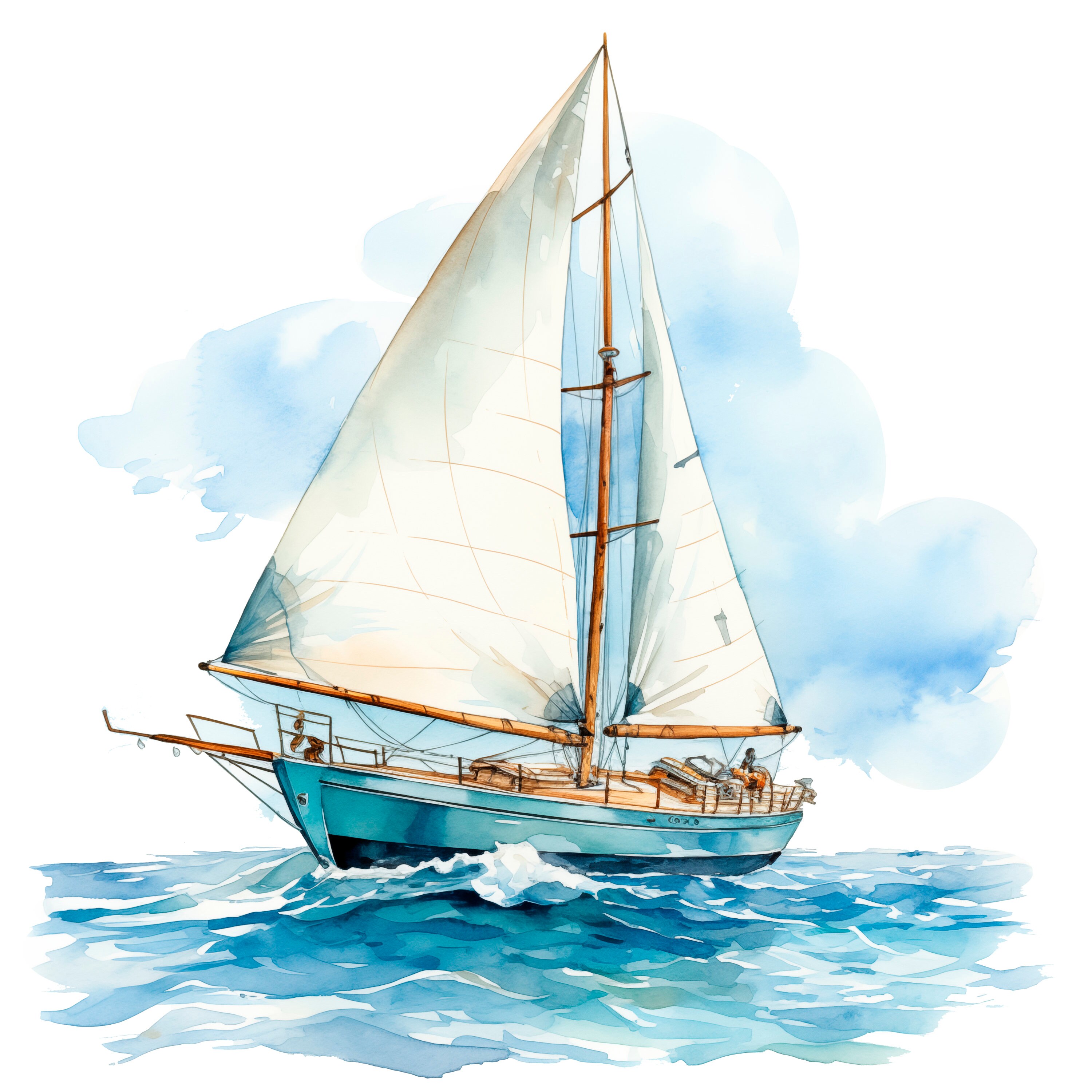 10 Transparent PNG Files Sailboat Clipart, Sea Art, Ship, Sailor, Ocean ...