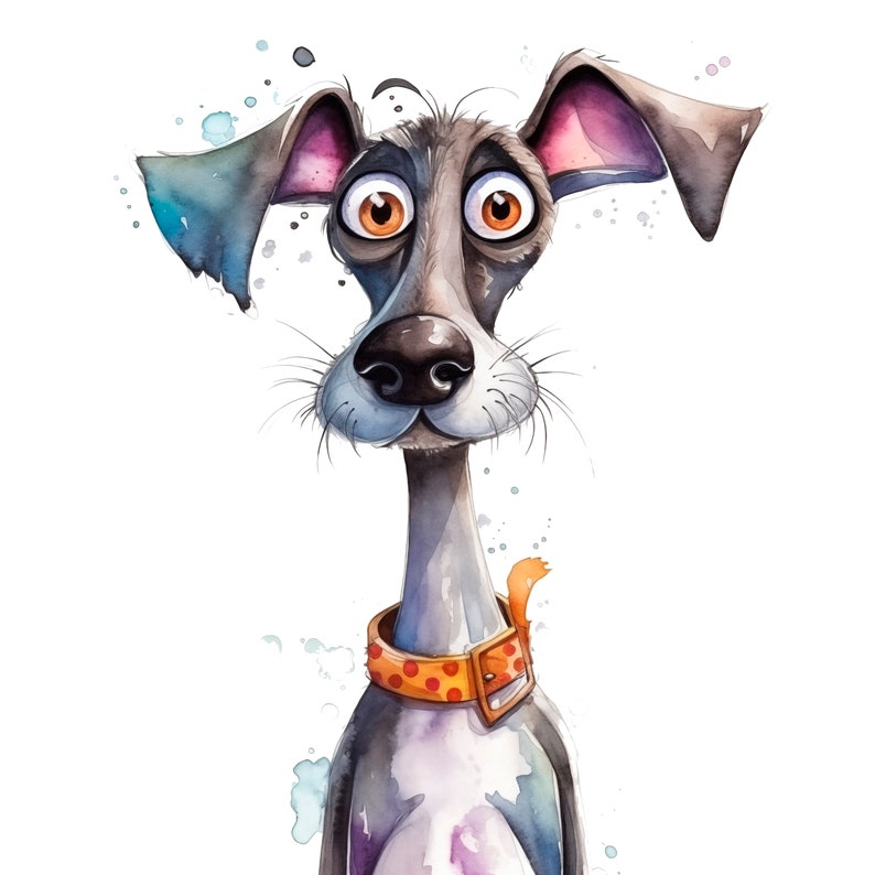Quirky Dog Clipart PNG Bundle Whimsical Dogs Sublimation Clip Art ...