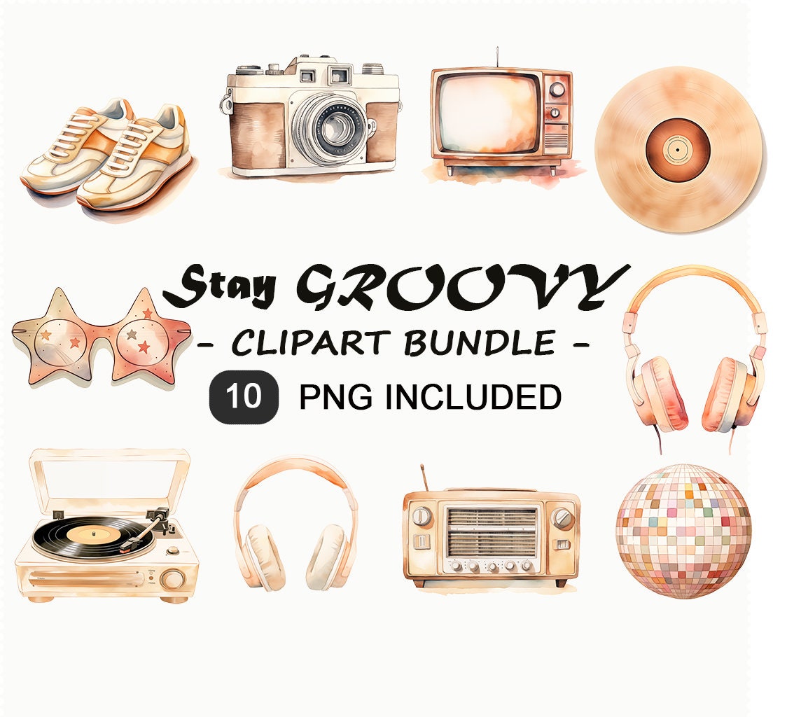 10 Groovy PNG, Boho Hippie PNG, Retro Png, Hippie Clipart, Groovy ...