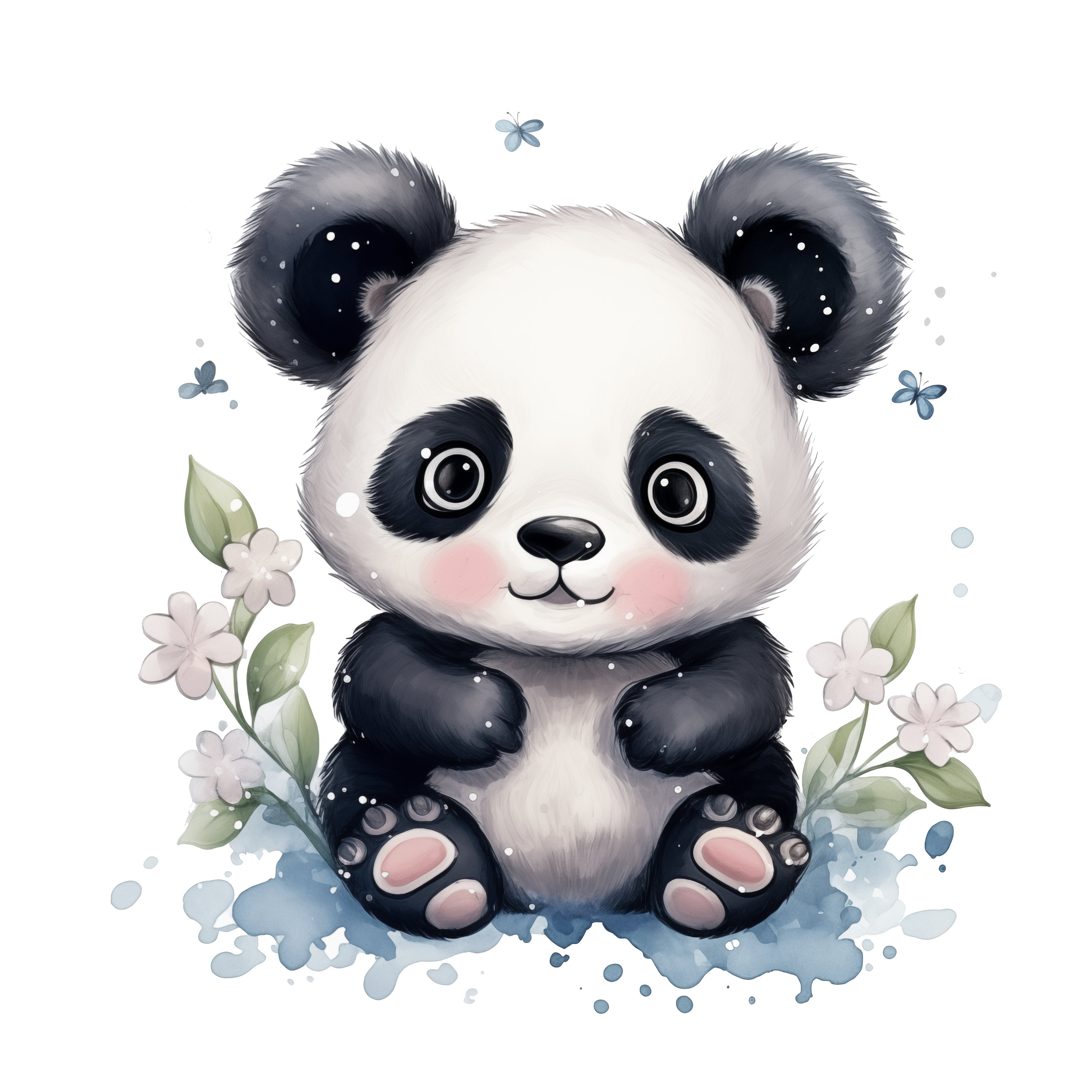 Cute Panda Clipart, 10 High Quality PNG, Panda PNG, Baby Panda, Jungle ...
