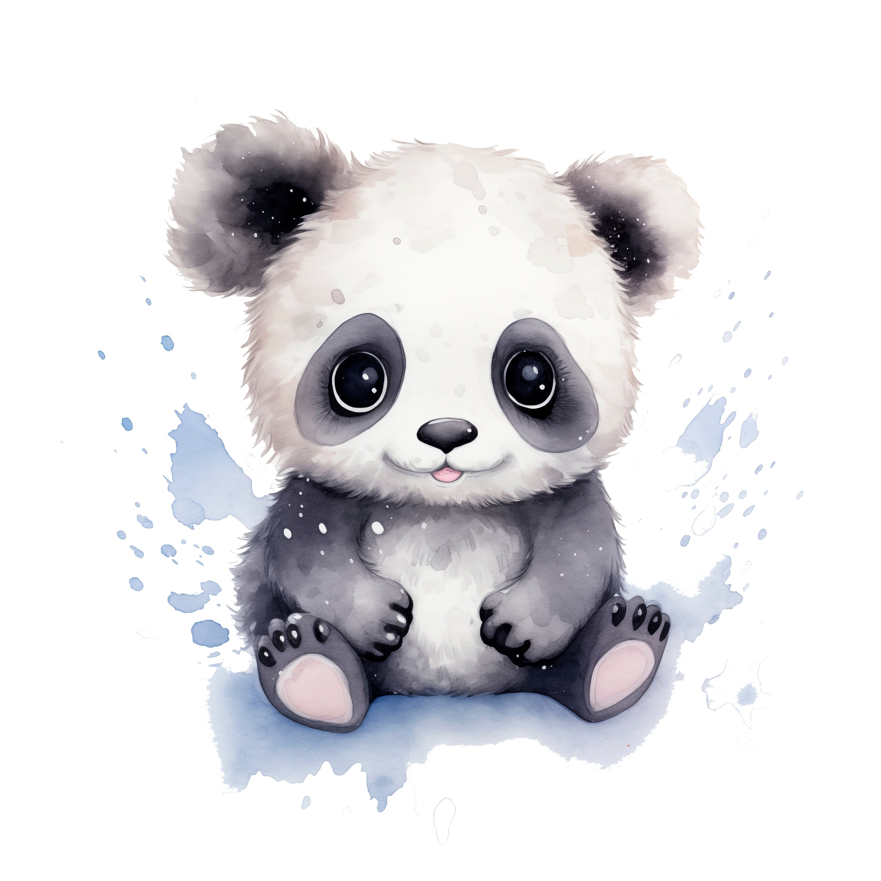 Cute Panda Clipart, 10 High Quality PNG, Panda PNG, Baby Panda, Jungle ...