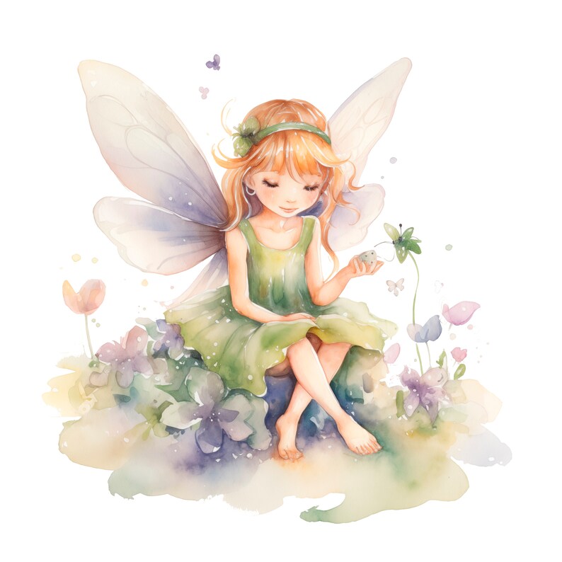 10 Spring Fairy Clipart Bundle Png,spring Fairy Png,fairy Illustration ...