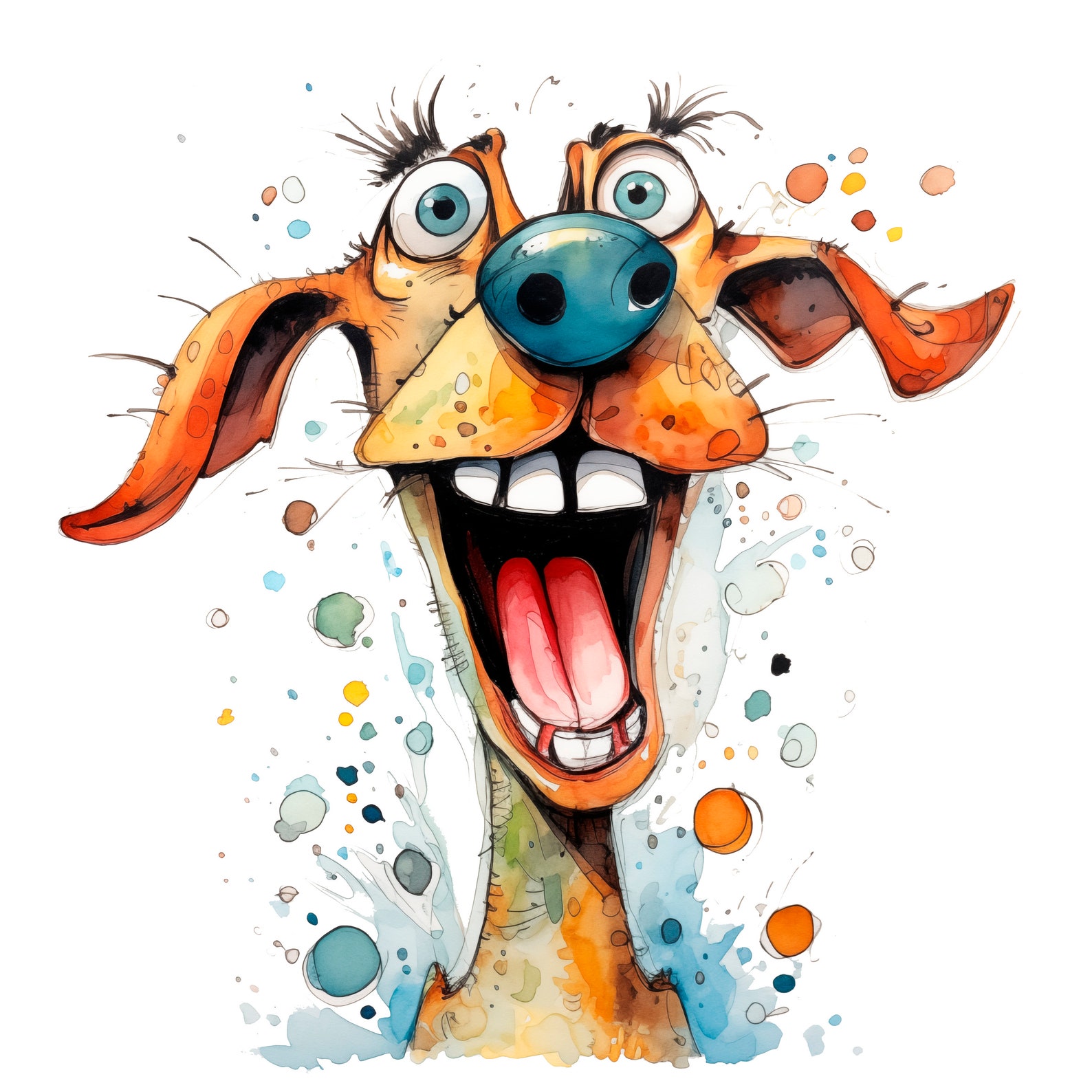 Quirky Dog Clipart PNG Bundle Whimsical Dogs Sublimation Clip Art ...