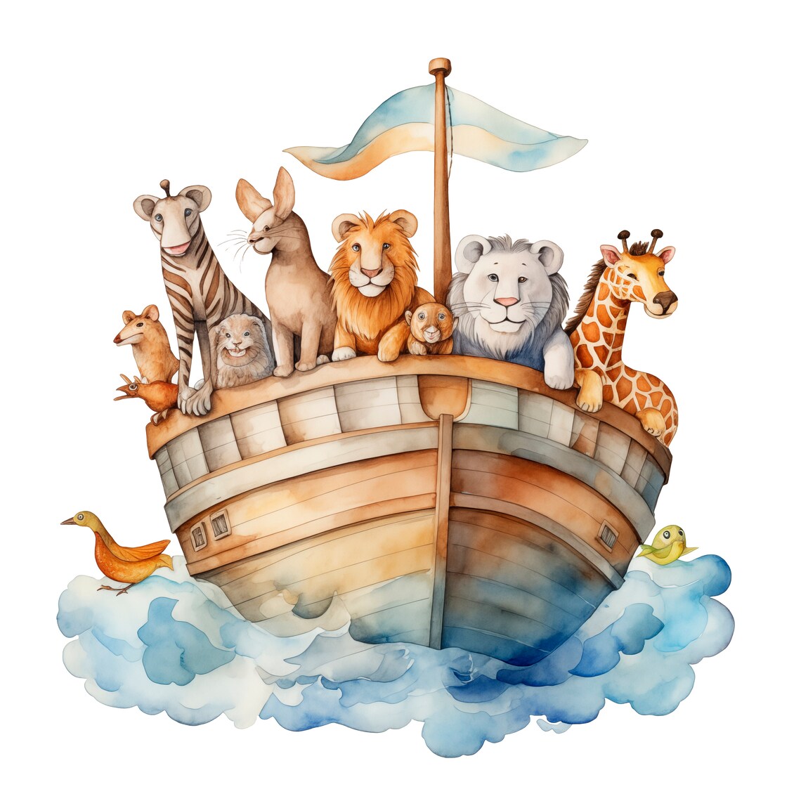 10 PNG Noah's Ark Clipart, Watercolor Noah's Ark Watercolor Clipart ...