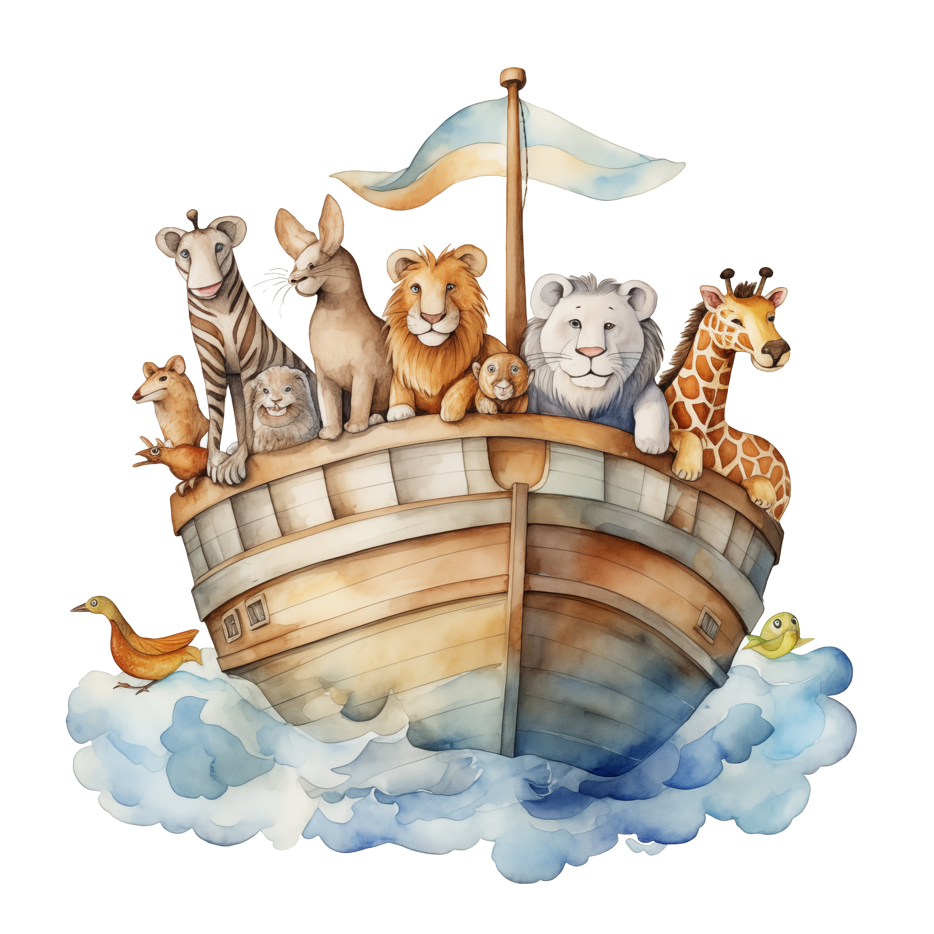 10 PNG Noah's Ark Clipart, Watercolor Noah's Ark Watercolor Clipart ...
