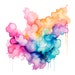 10 Pastel Watercolor Alcohol Ink Splash Clipart, Paint Splatter PNG ...