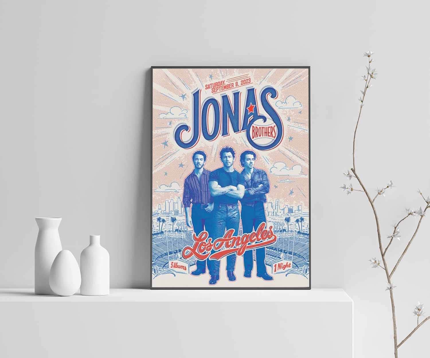 Jonas Brothers Poster Jonas Brothers Five Albums One Night Tour 2023