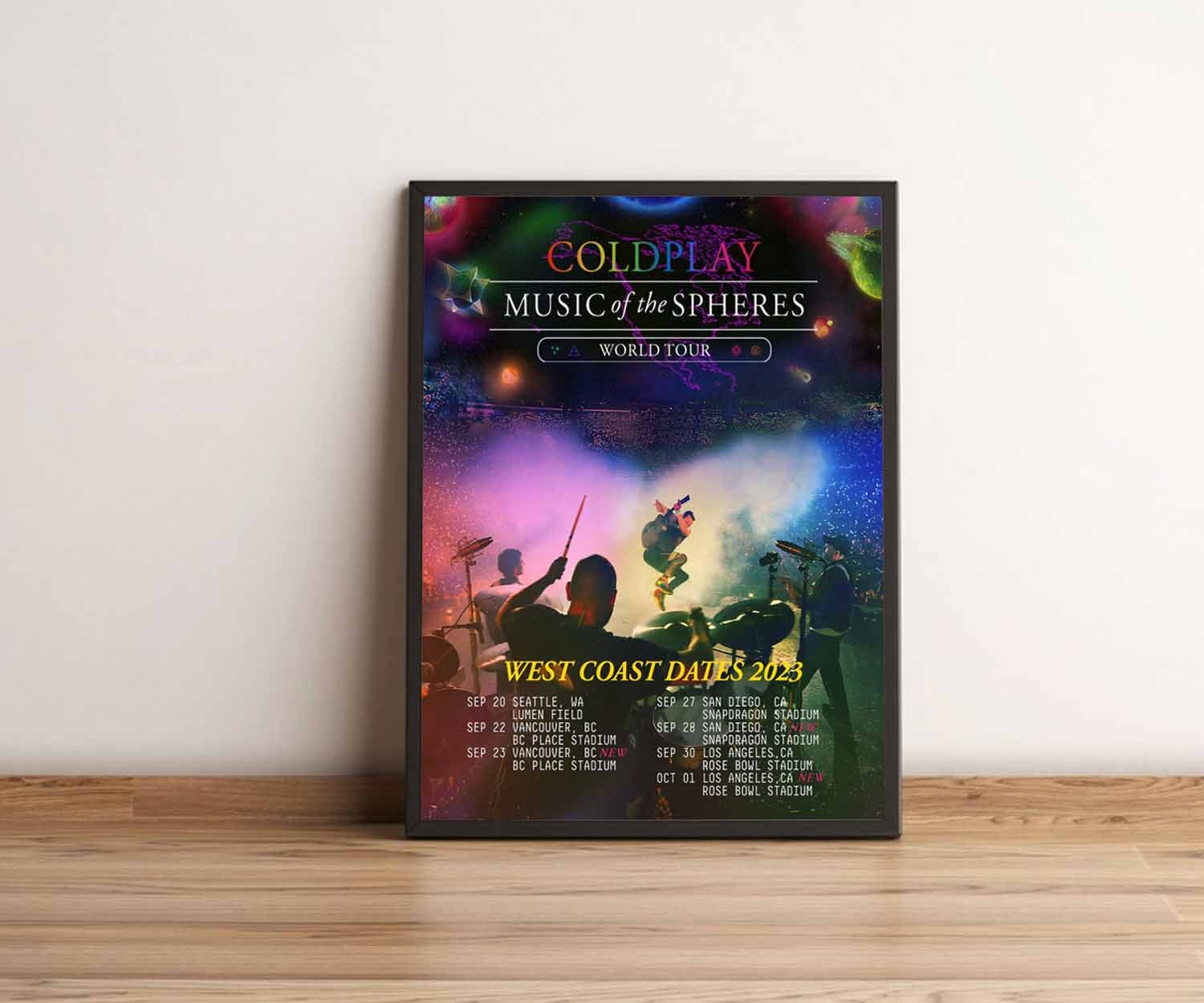 Coldplay Seattle Music Of The Spheres World Tour September Diseñado Y ...