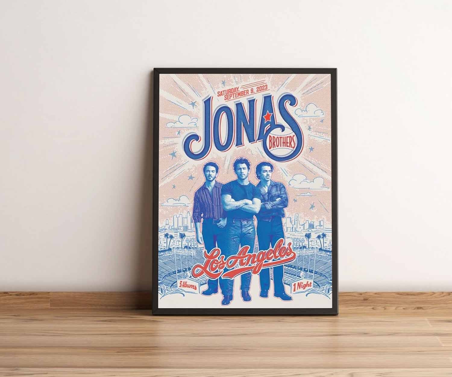 Jonas Brothers Poster, Jonas Brothers Five Albums One Night Tour 2023 ...