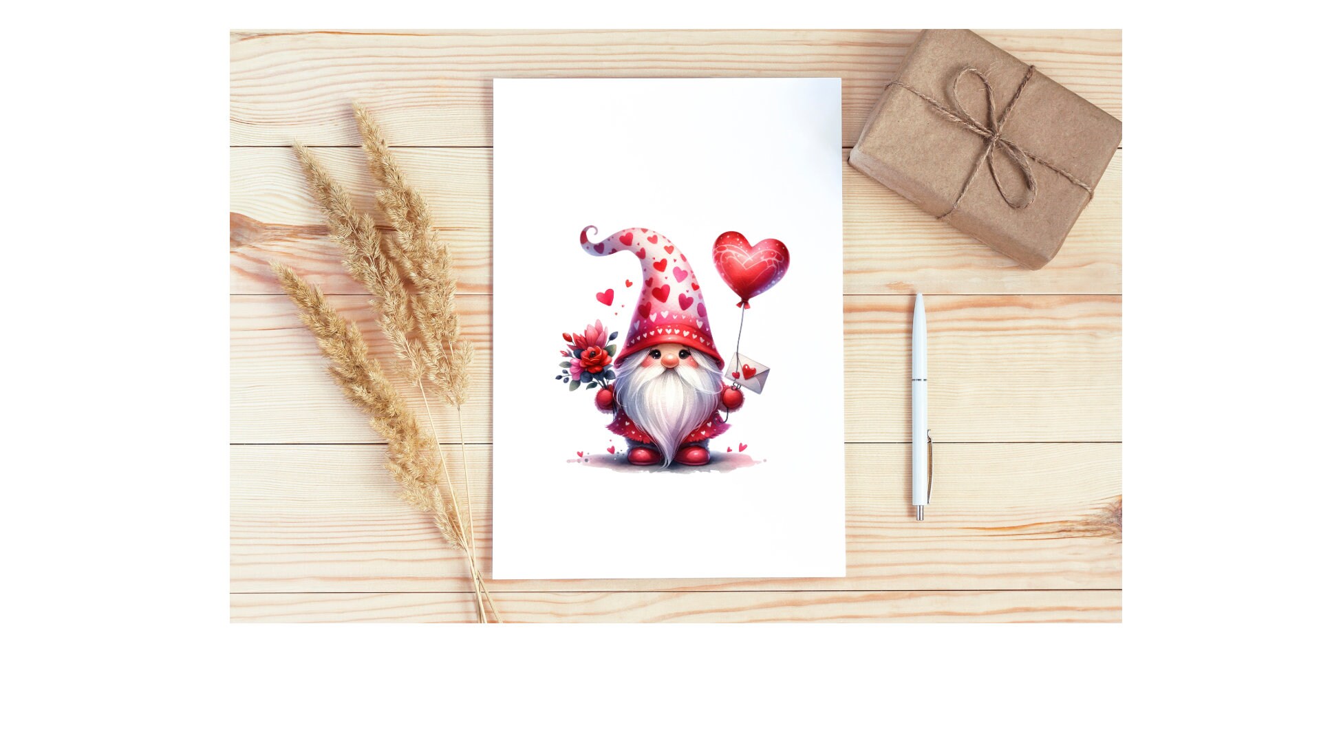 Watercolor Valentine Gnome PNG, 18 PNG Festive Gnomes Clipart ...