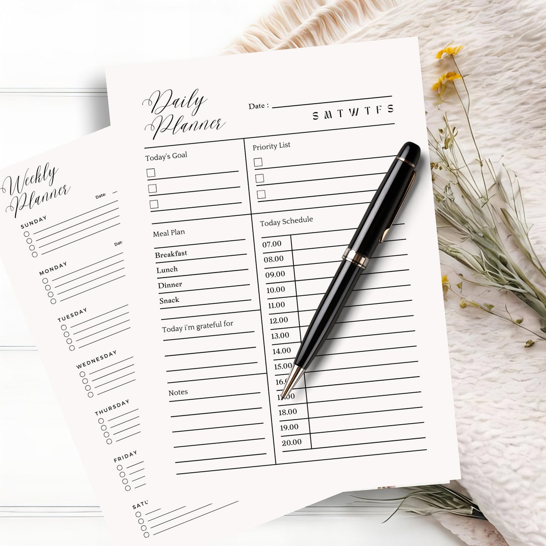 Musician Planner, Music Planner, Daily Music Planner, Weekly Music ...