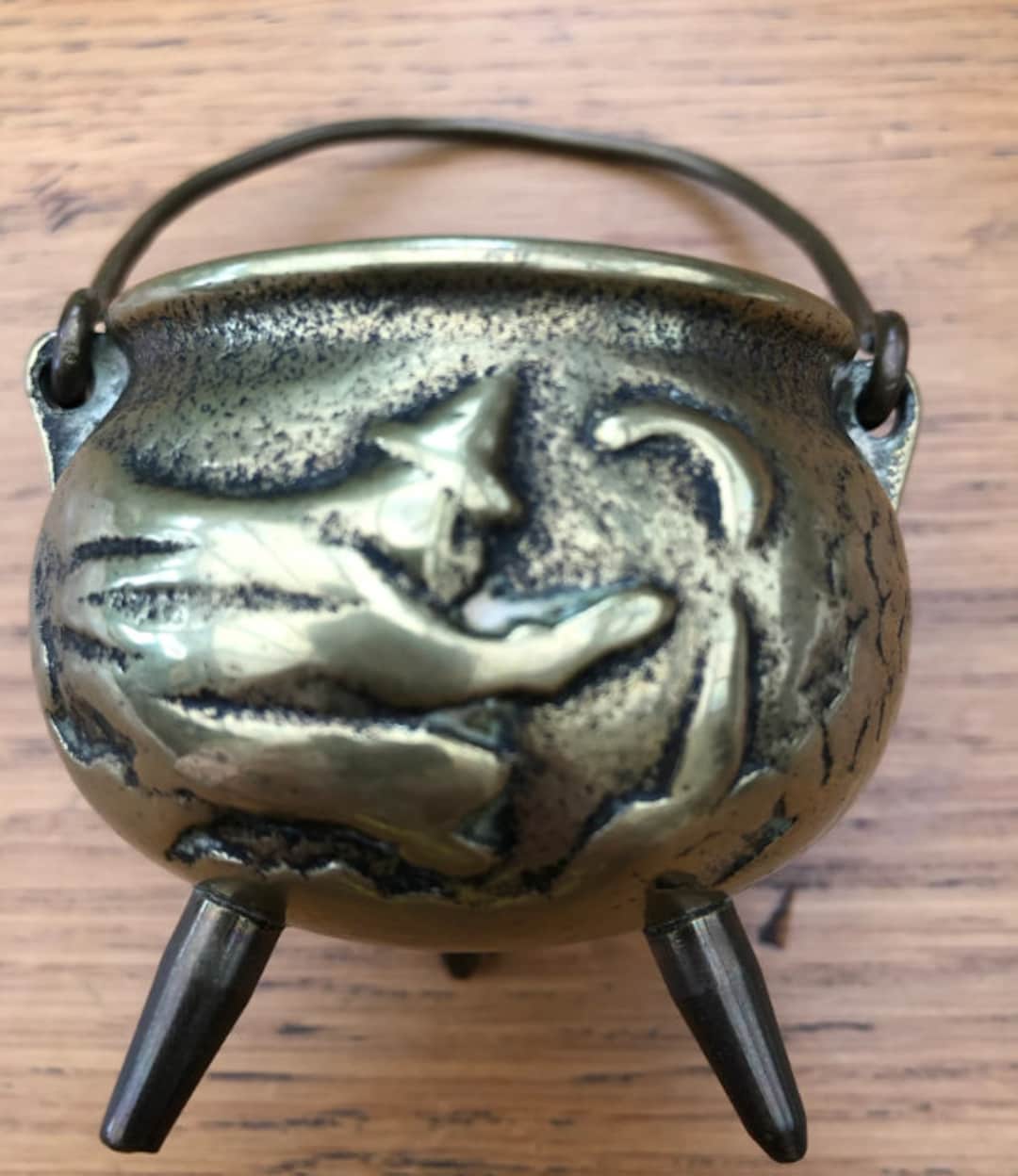 Vintage Brass Witches Cauldron, Miniature Metal Witches Cauldron ...