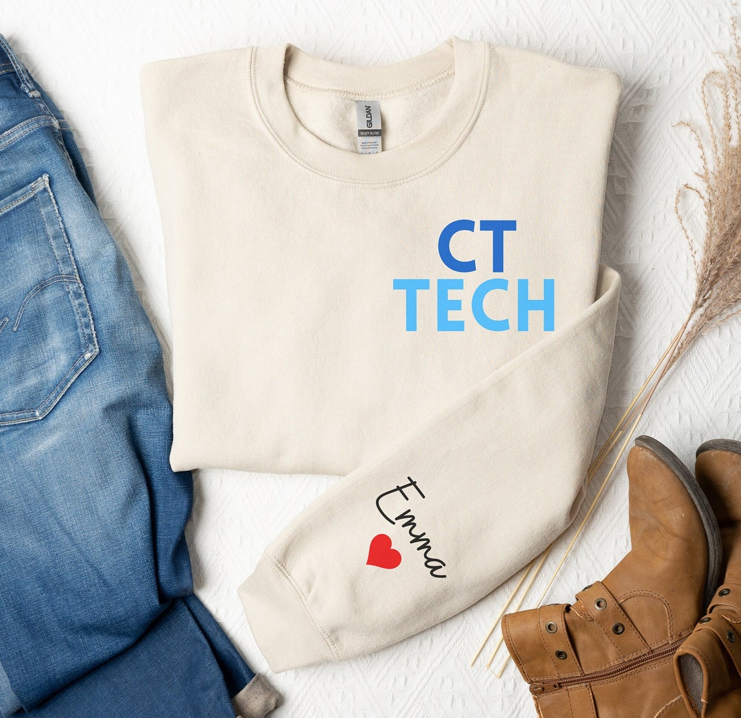 Personalized Name CT Tech Sweatshirt Custom CT Technologist Hoodie CT ...