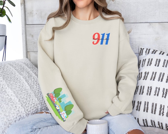 Custom Dispatcher Sweatshirt, Personalized 911 Dispatcher Sweater ...