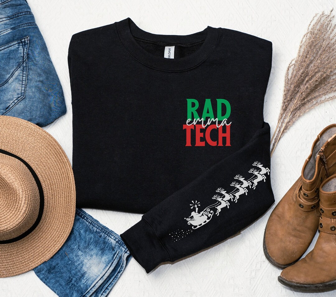 Custom Rad Tech Christmas Sweatshirt Radiology Technologist Christmas ...