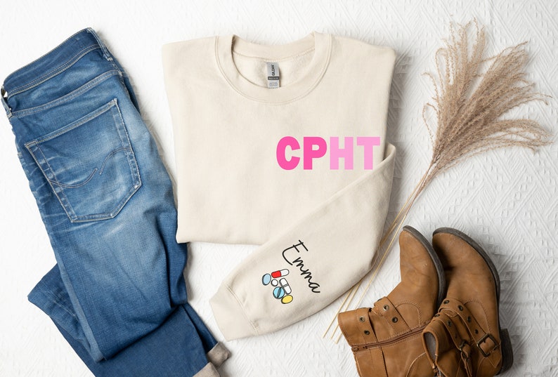 Personalized CPHT Sweatshirt, Custom Cpht Shirt, Certified Pharmacy ...