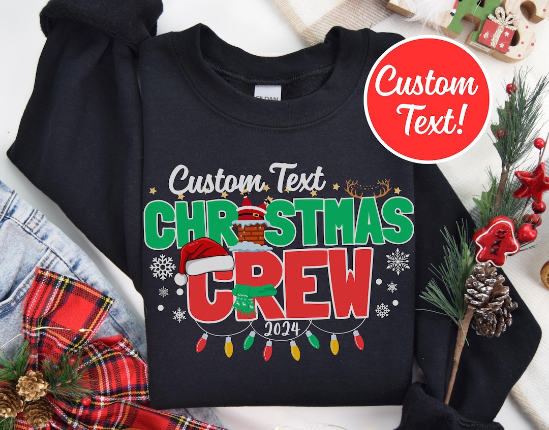 Personalized Christmas Crew Sweatshirt Matching Family Christmas Shirt ...