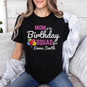 Custom Name Birthday Squad Shirts Birthday Team Shirt Birthday Party ...