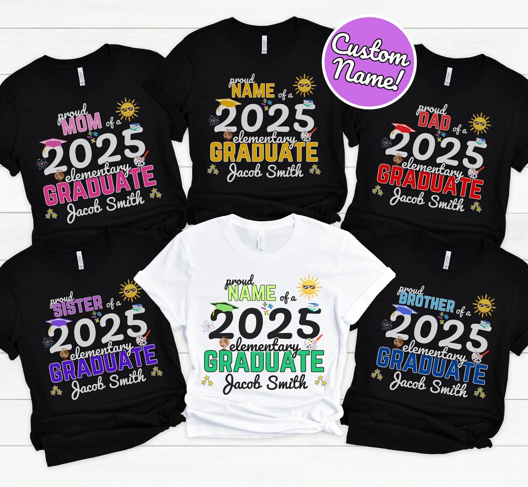 Custom Elementary Graduation Shirt, Personalized 5th Grade Graduation ...
