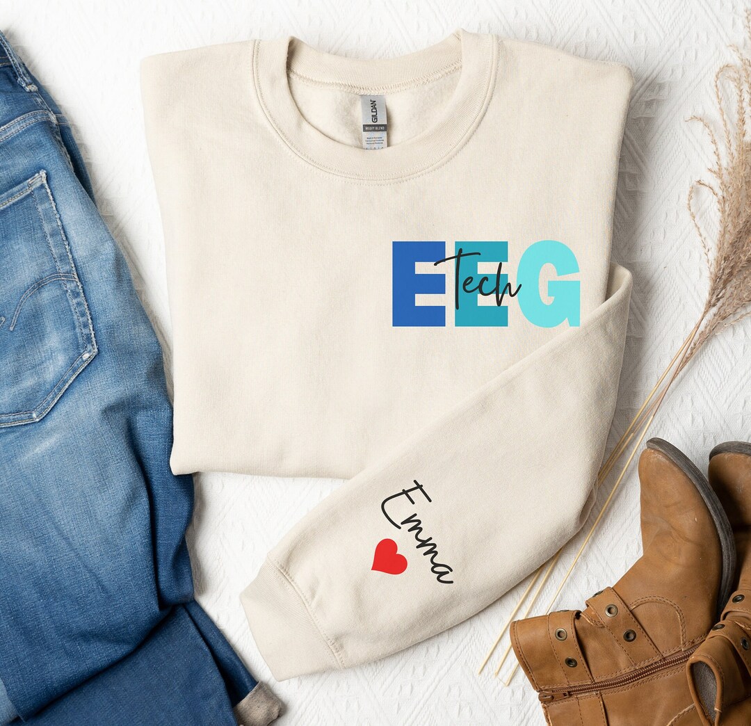 Personalized EEG Tech Sweatshirt Custom EEG Shirt EEG Tech Gift ...