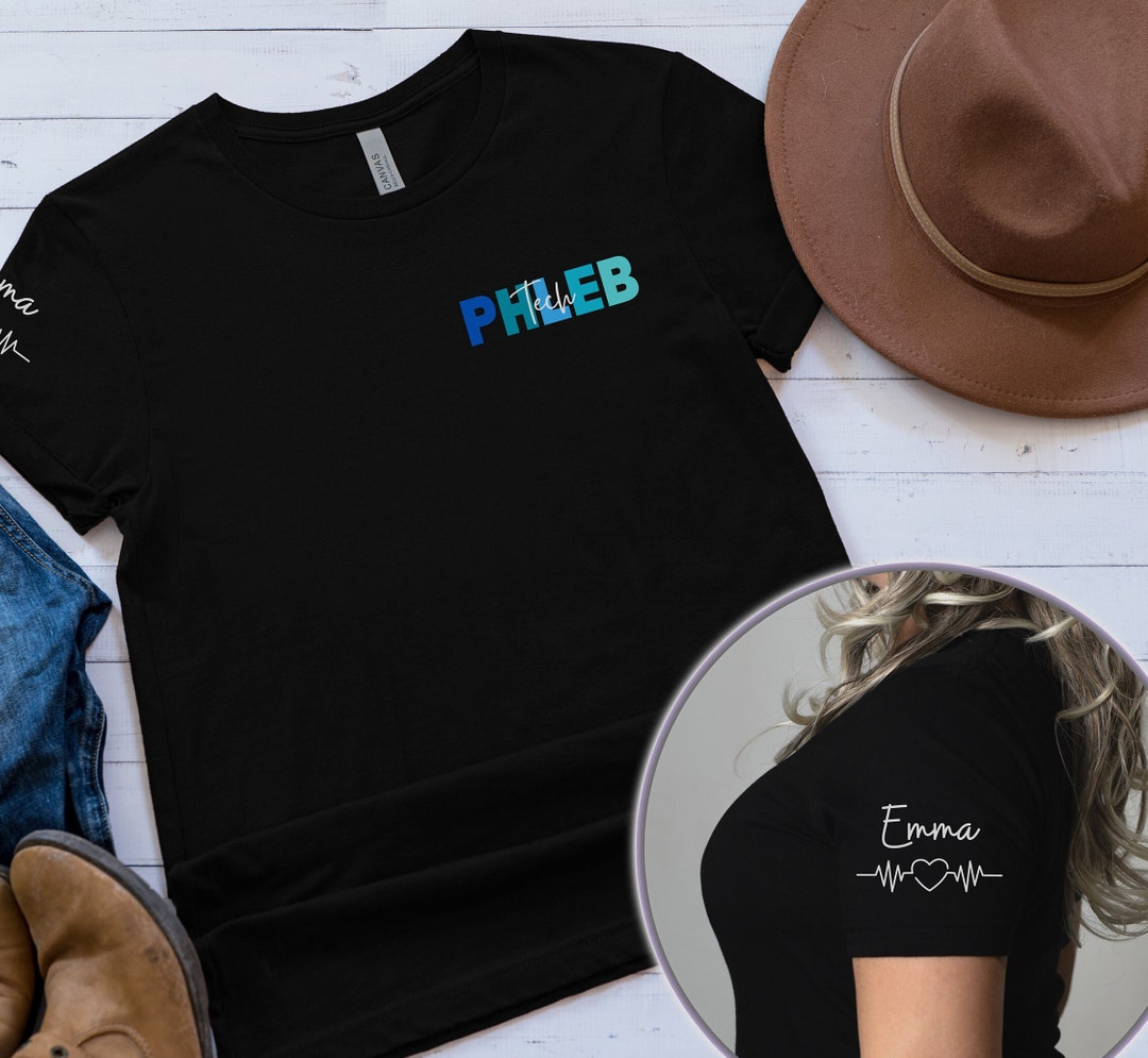 Personalized Phleb Tech Shirt Custom Phleb Tech T-shirt Phlebotomist ...