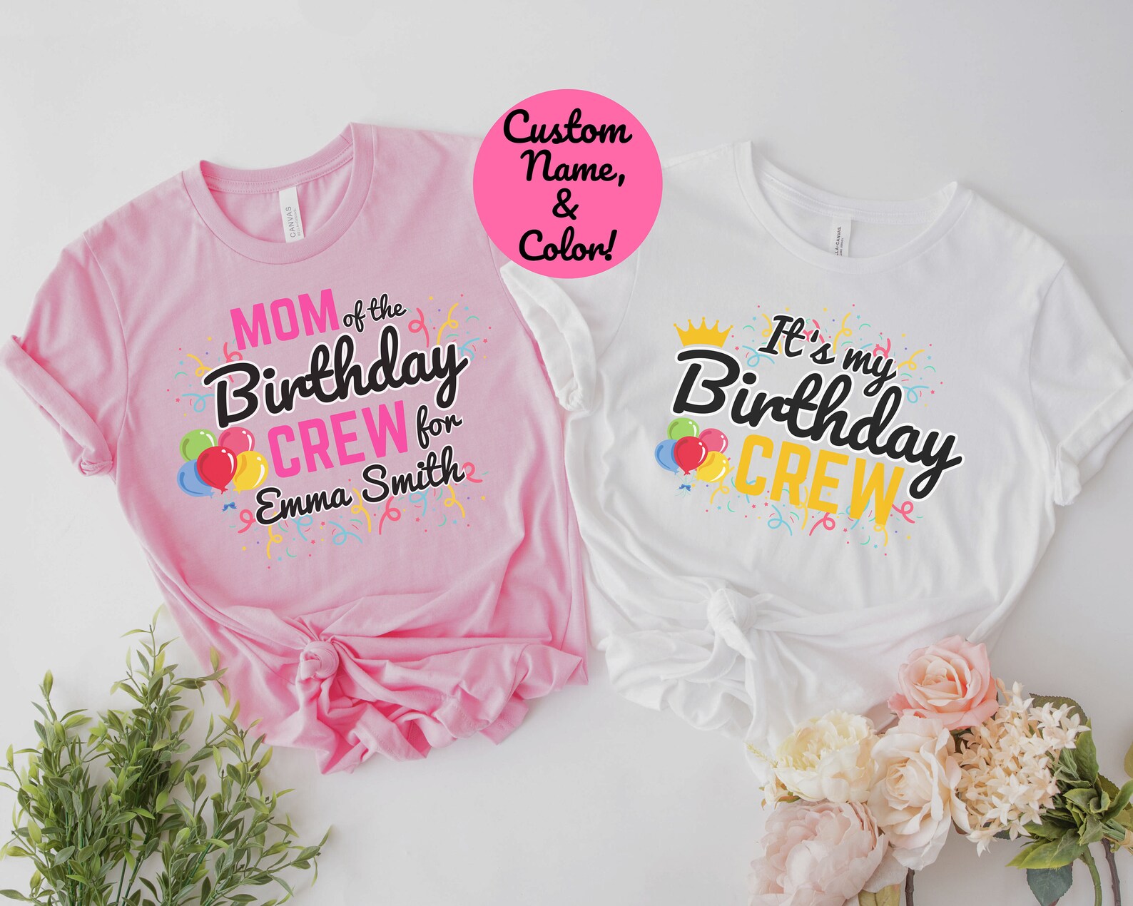 Personalized Birthday Group Shirts, Birthday Crew Shirts, Birthday ...