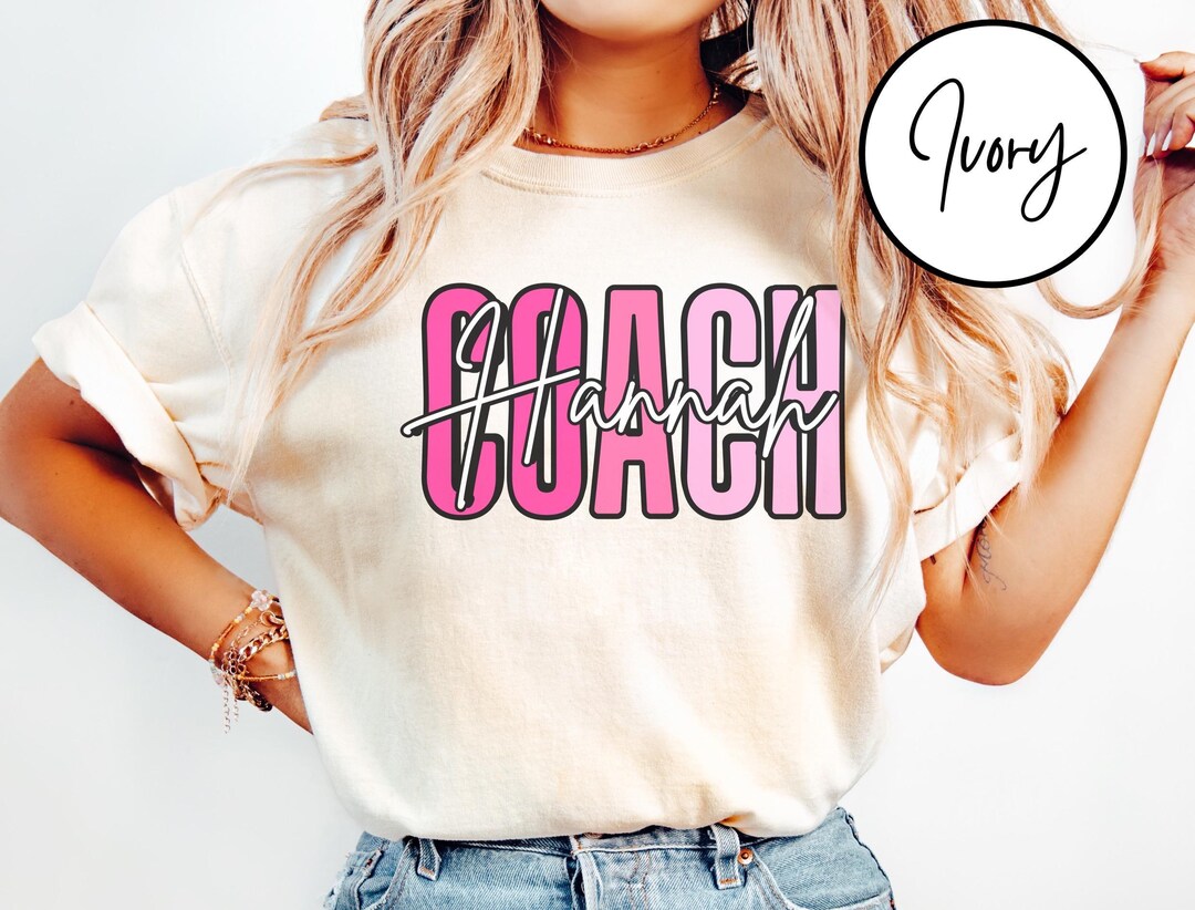 Comfort Colors® Personalized Coach Shirt, Custom Coach Gift, Cheer ...