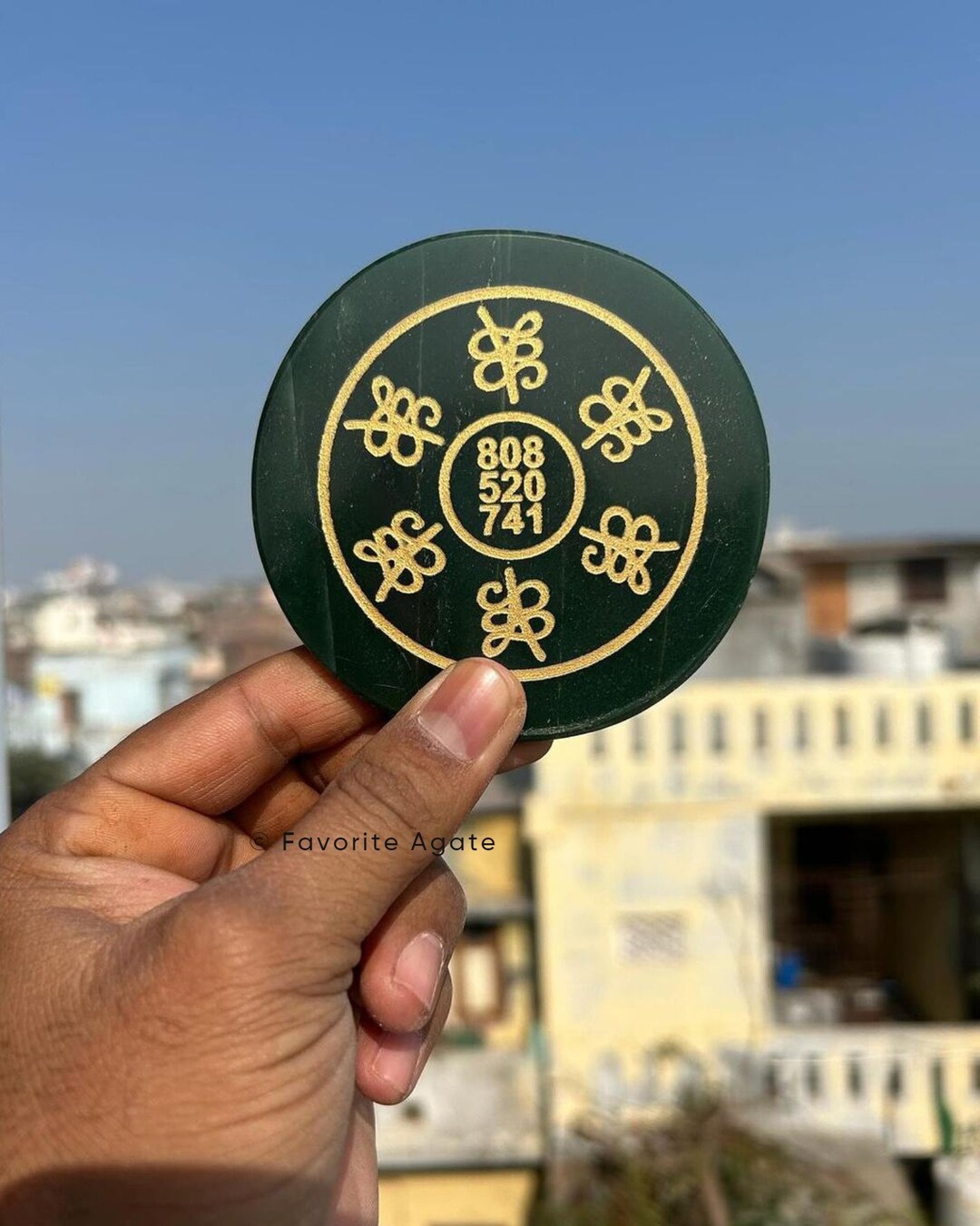 Green Jade Zibu Symbol Carving Plate, Zibu Prosperity and Wealth ...