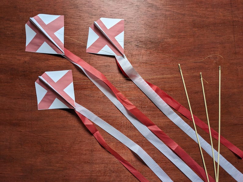 15 X Flying England Flag. World Cup Party Pack of Indoor Kite Flags. - Etsy