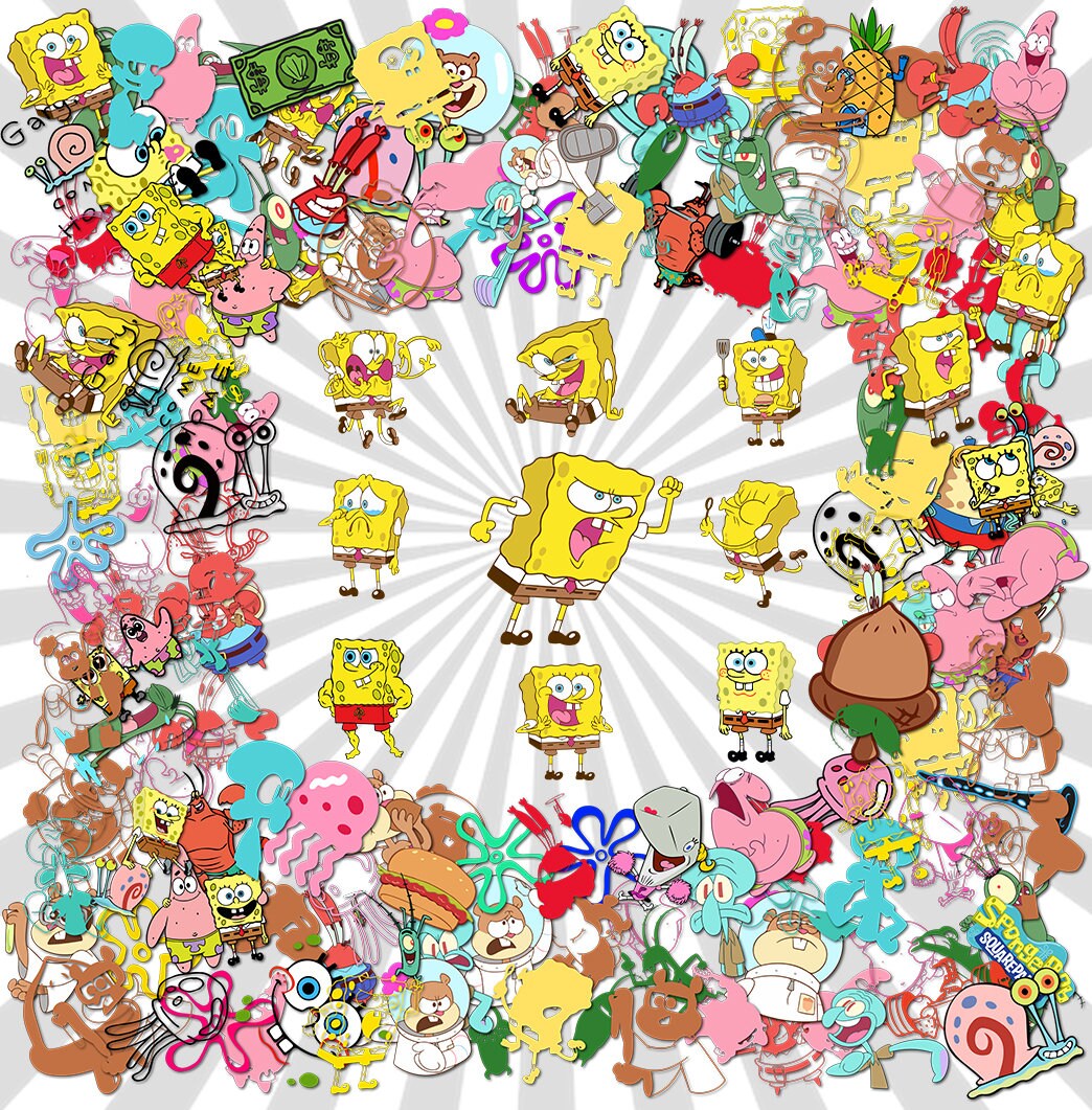 Spongebob Svg Layered Spongebob Png Spongebob Clipart - Etsy