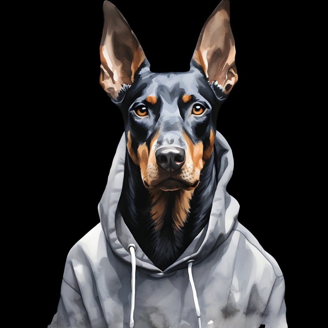 Doberman Pinscher 5 Digital Art Prints AI Generated Printable Wall Art ...