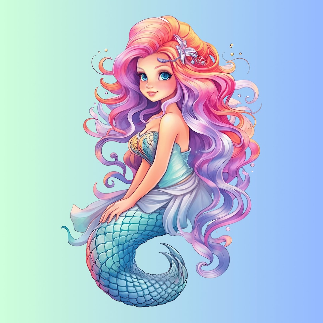Gorgeous Mermaid Digital Art Prints AI Generated Printable - Etsy