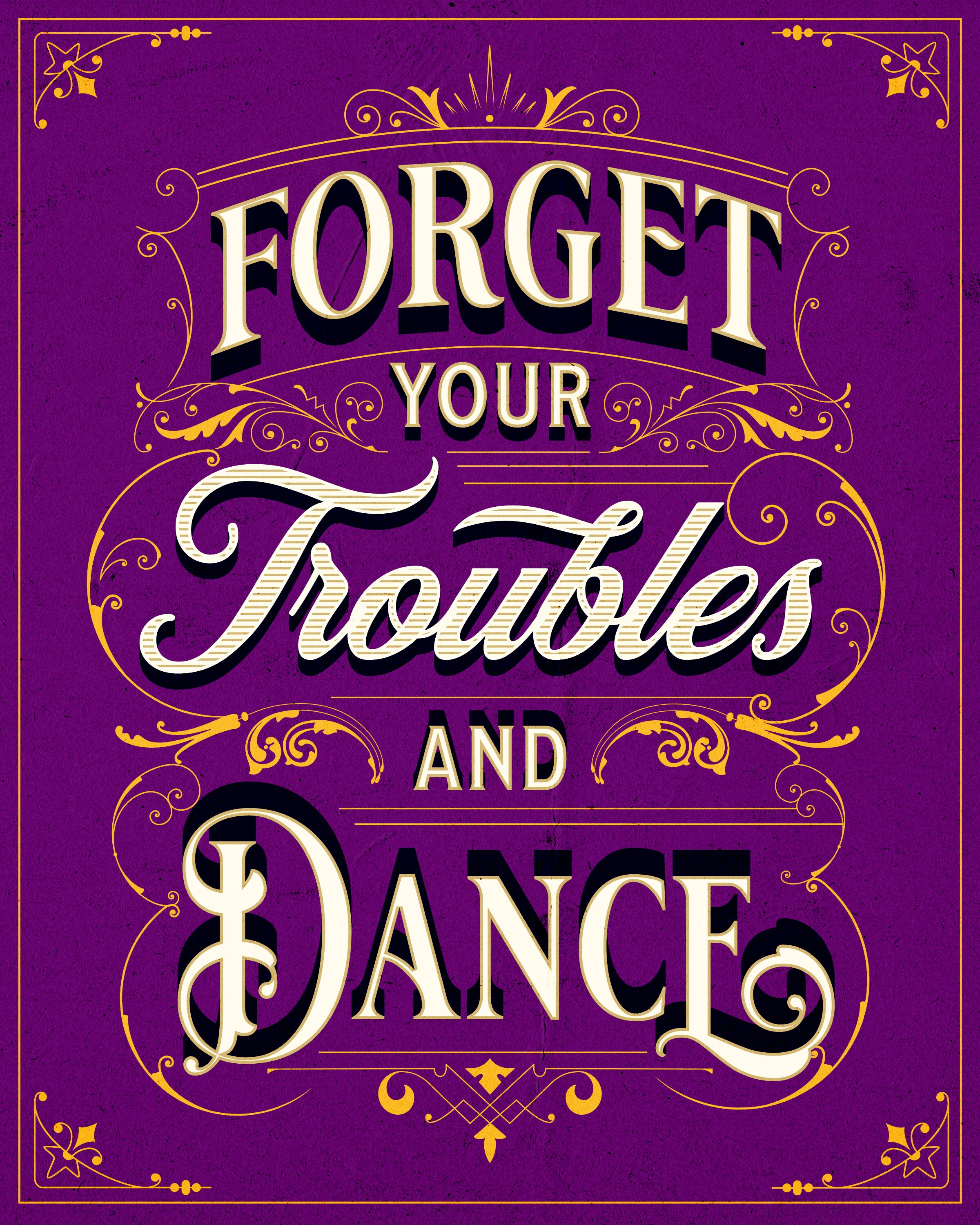 Forget Your Troubles Digital Art Print Poster AI Generated Printable ...