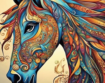 12 Pack Stress Relief Coloring Pages Horse Digital Print - Etsy