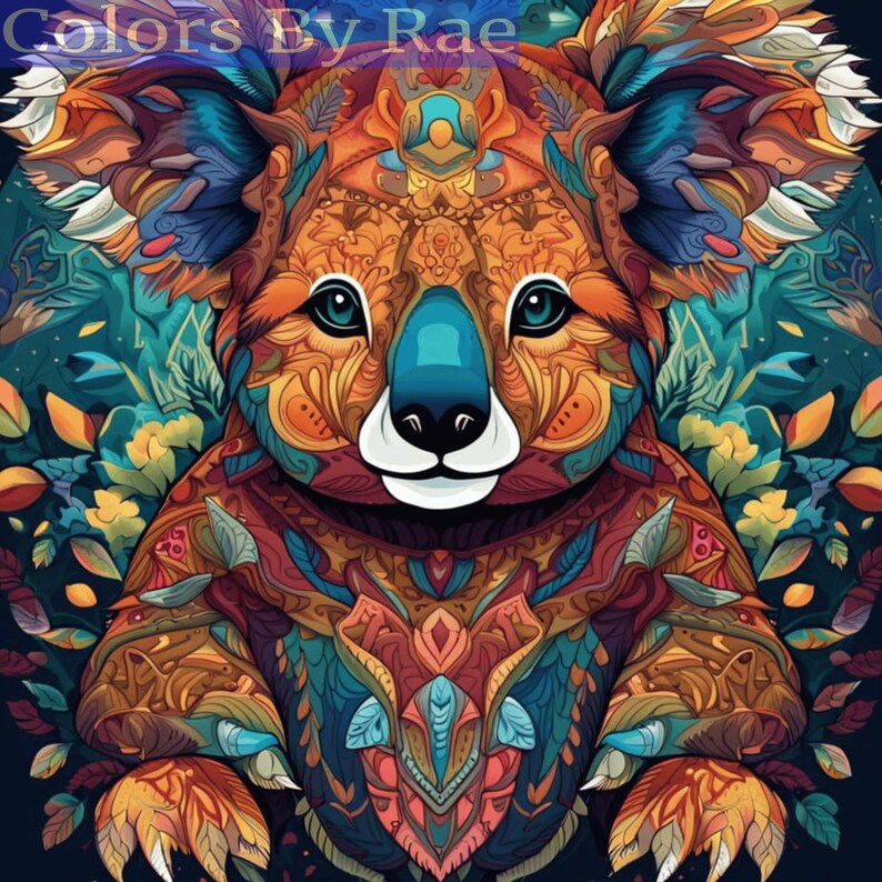 Mandala Koala Bear Art Print AI Generated Printable Wall Art Handmade ...
