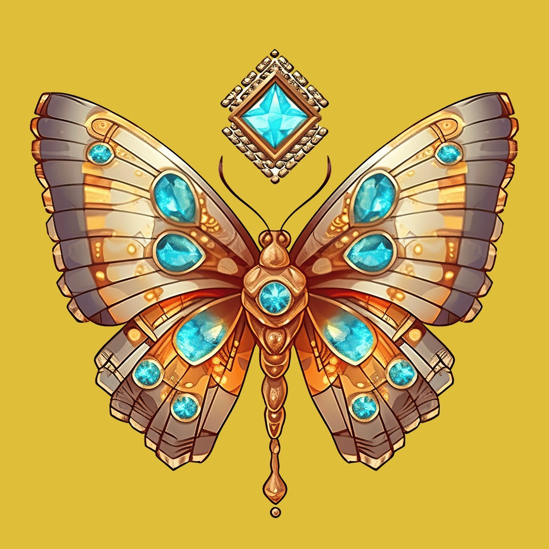 Egyptian Butterfly 1 Art Print AI Gen. Printable Wall Art - Etsy