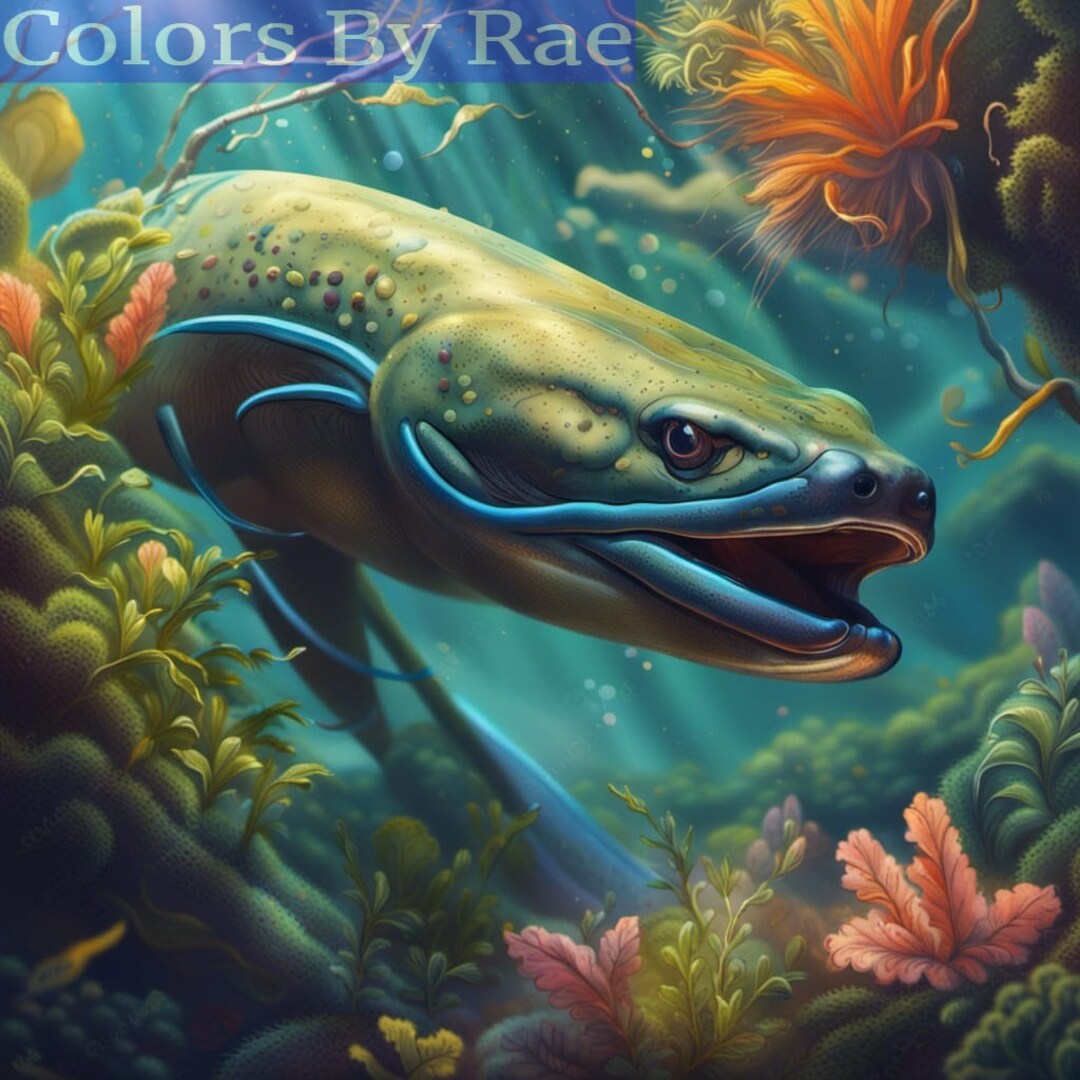 Electric Eel Art Print AI Generated Printable Wall Art - Etsy