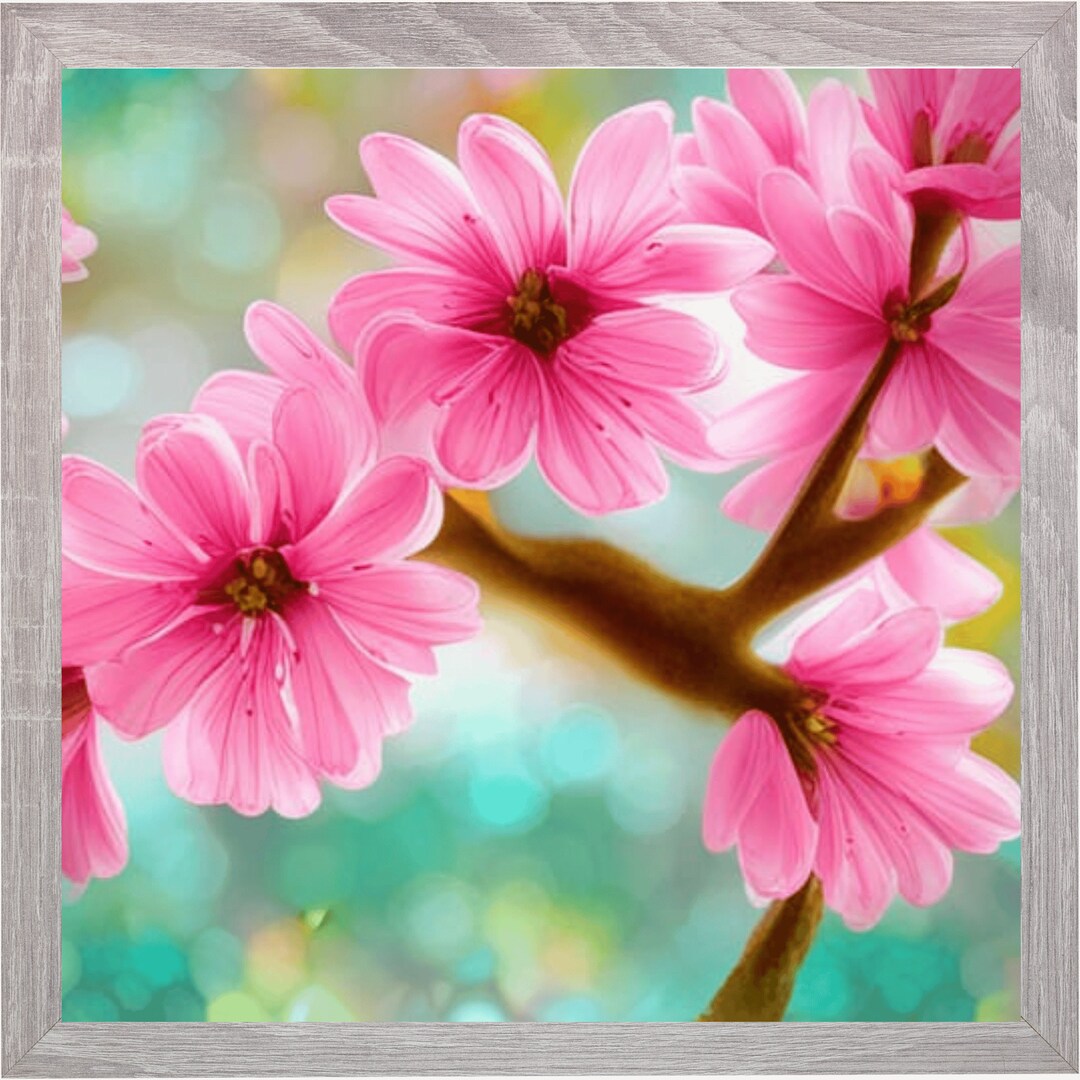 Cherry Blossoms Digital Art Prints AI Generated Printable Wall Art ...