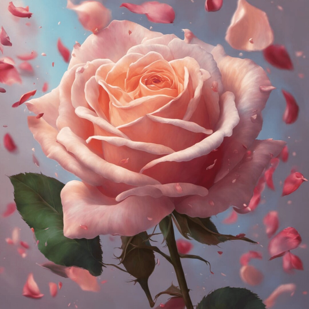 Pink Rose 11 Digital Art Prints AI Generated Printable Wall Art ...