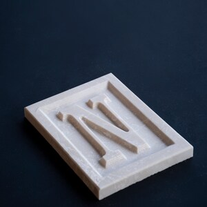 Personalized Marble Wall Hanging, Marble Letter Wall Sculpture ...