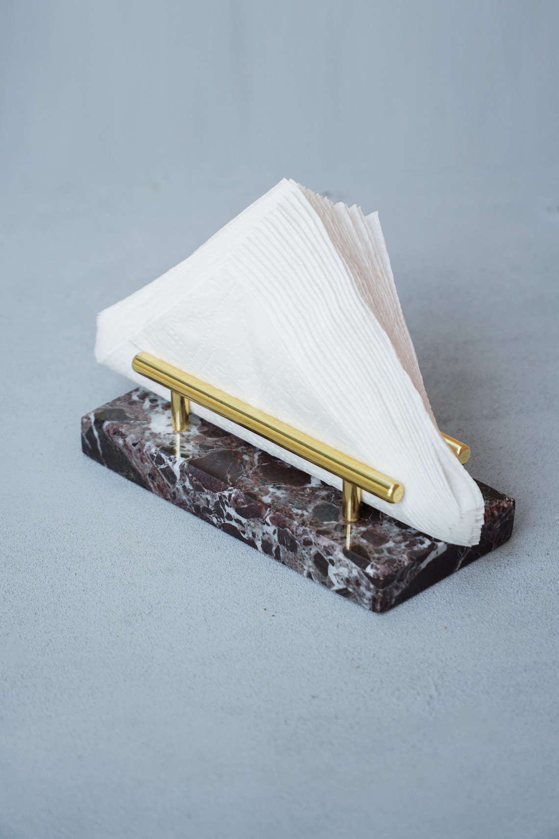 Cherry Red Marble Napkin Holder, Natural Stone Napkin Holder, Modern ...