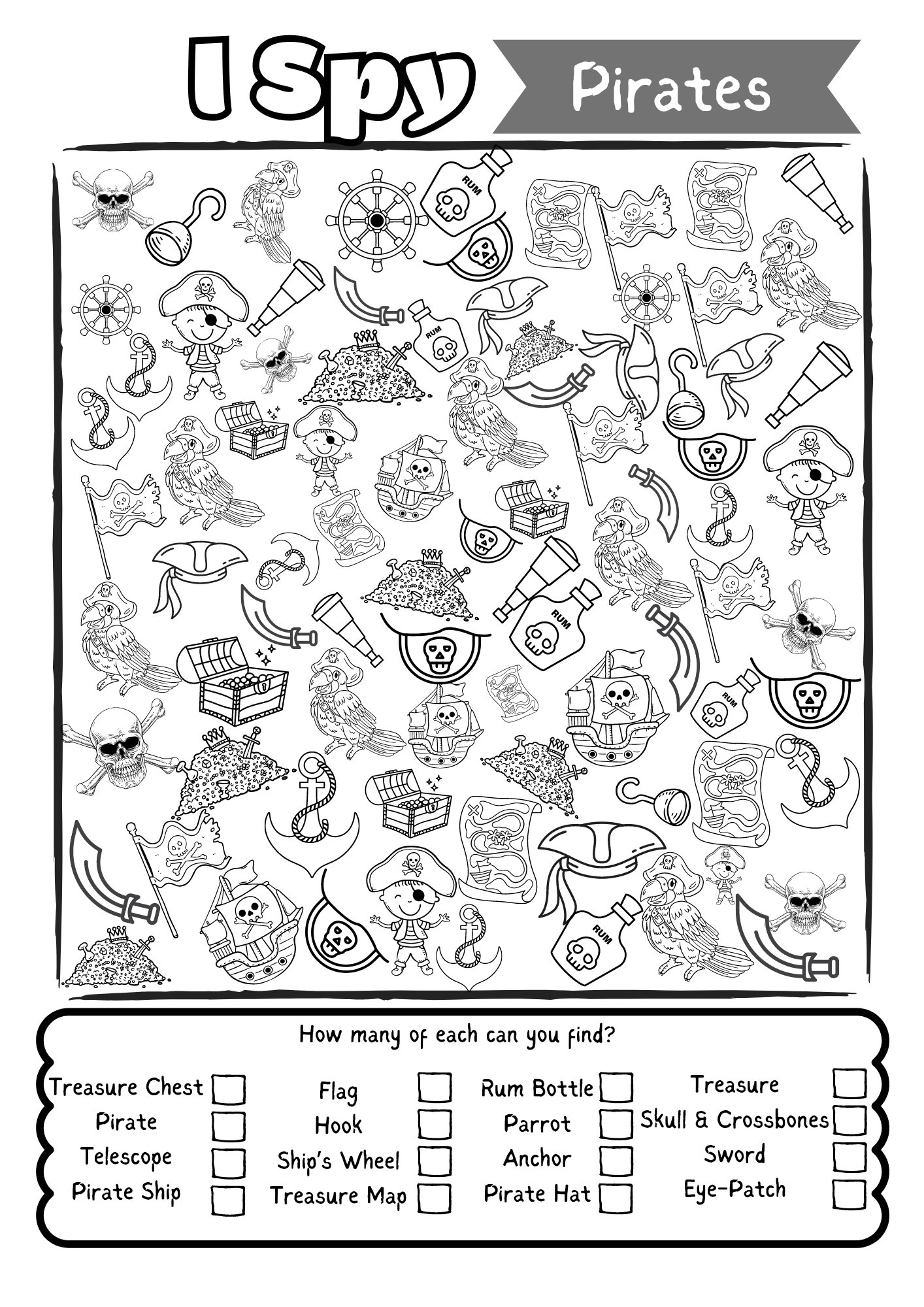 I Spy Activity Sheets Both Educational and Fun - Etsy